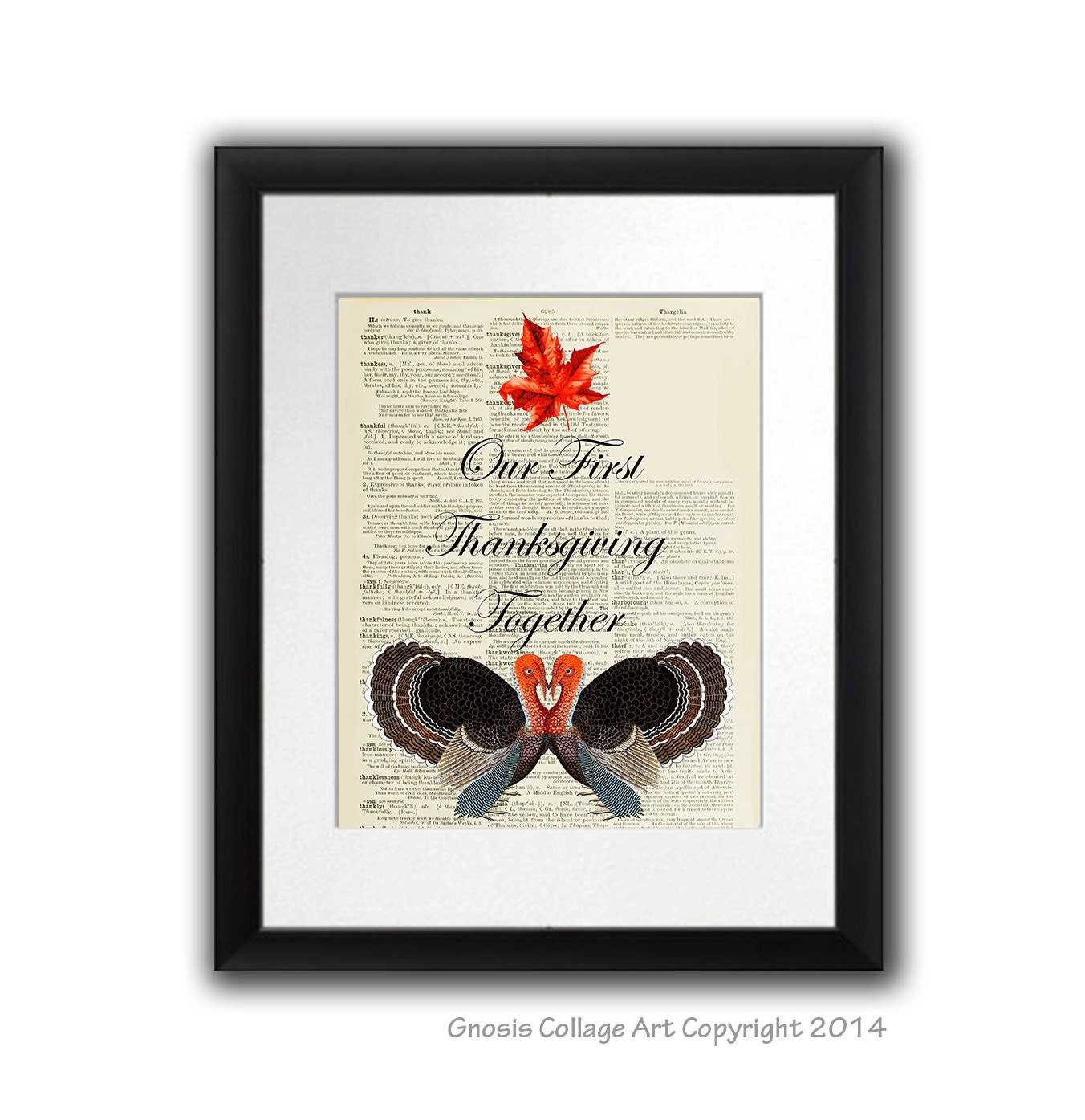 Thanksgiving Day Decor Our First Thanksgiving Together Print | Etsy