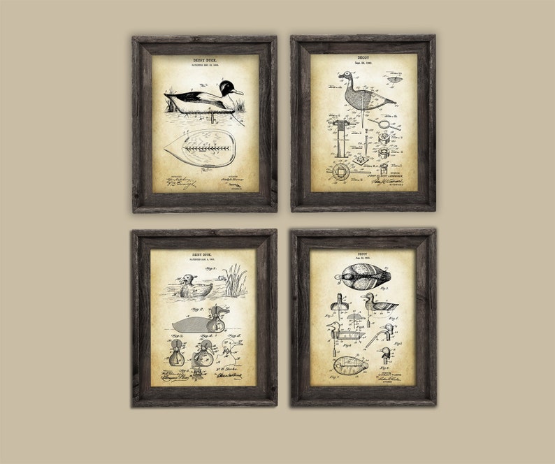 Duck Hunting Decoys Art set of 4 Unframed Prints Duck Hunting | Etsy