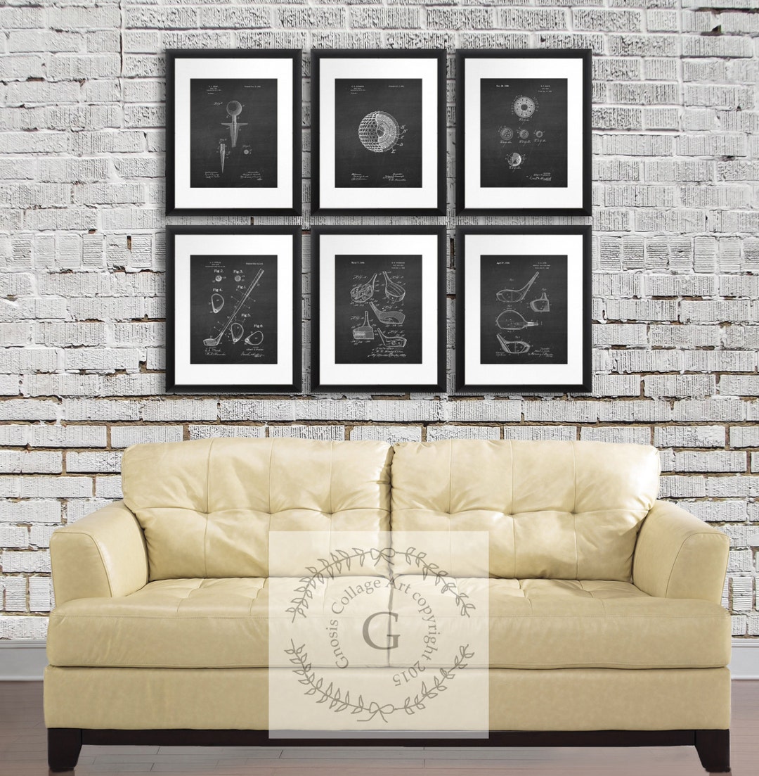 Golf Home Decor, Golf Art Prints Golf Wall Decor Set of 6 Prints, Golf ...