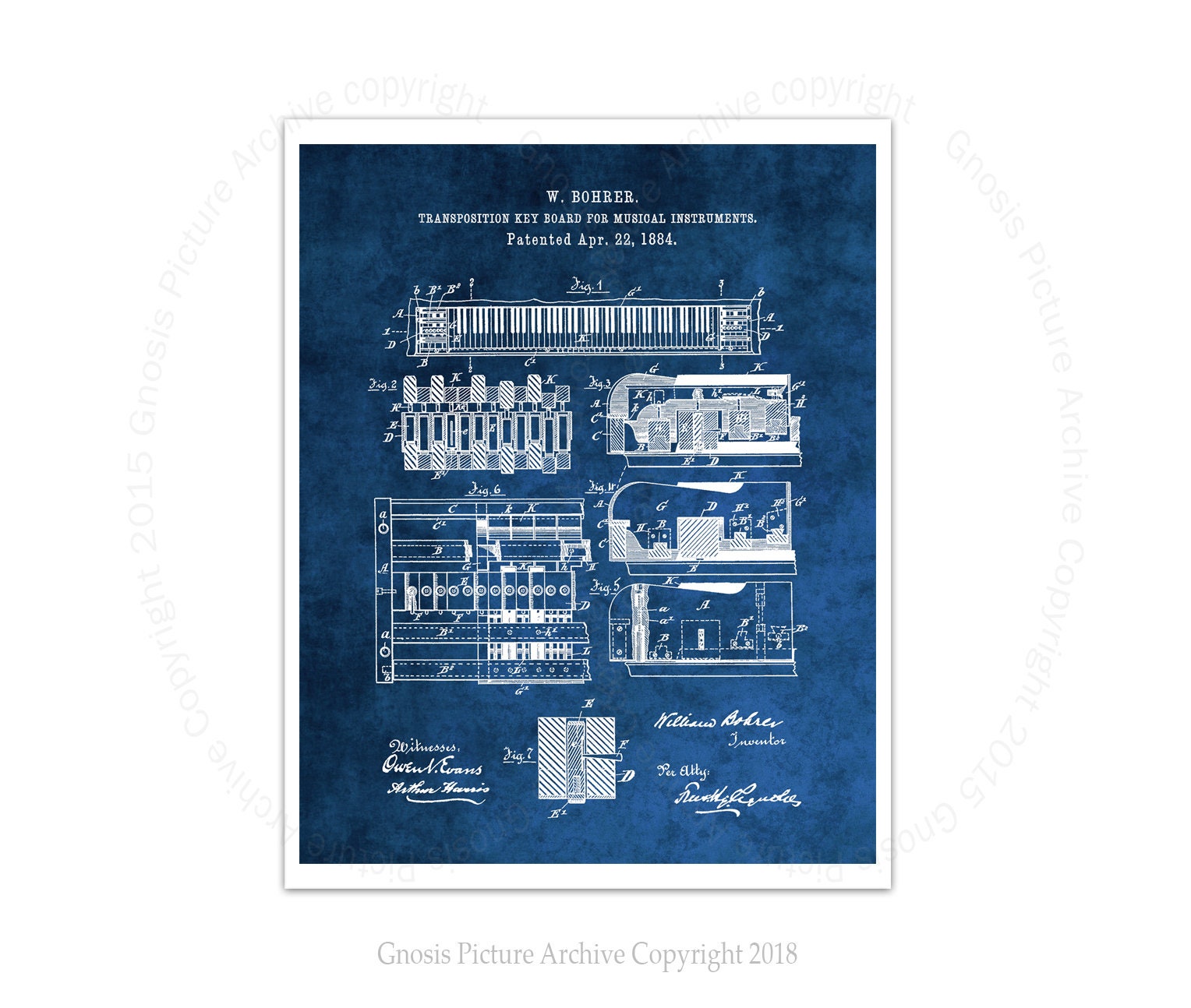 Piano Music Room Decor Set of 4 Piano Blueprints Great - Etsy