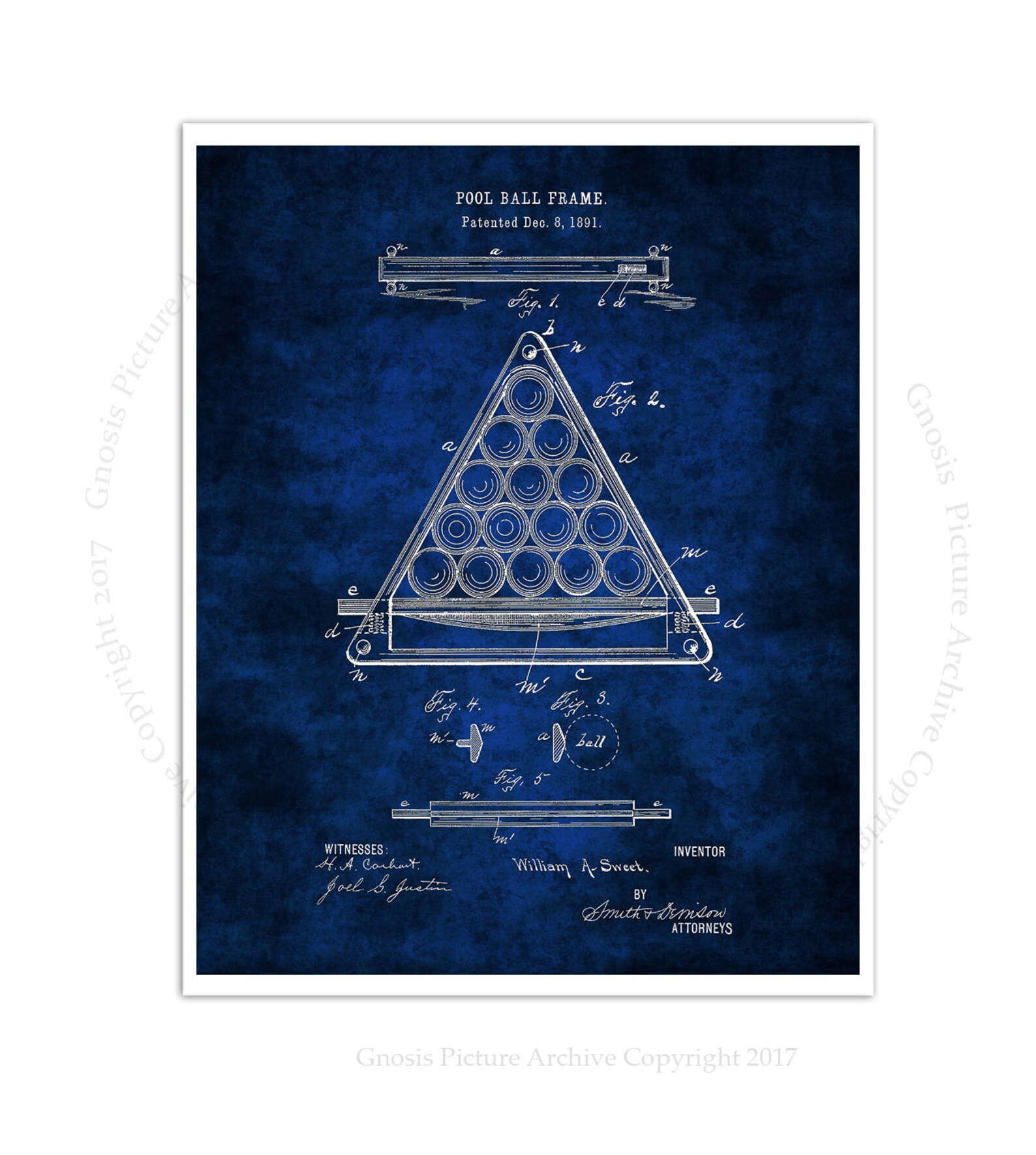 Billiards Poster Art Print 3 Billiard Ball Frame Design | Etsy