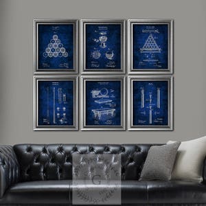 Billiards Poster Art Print #3 Billiard Ball Frame Design Invented in ...