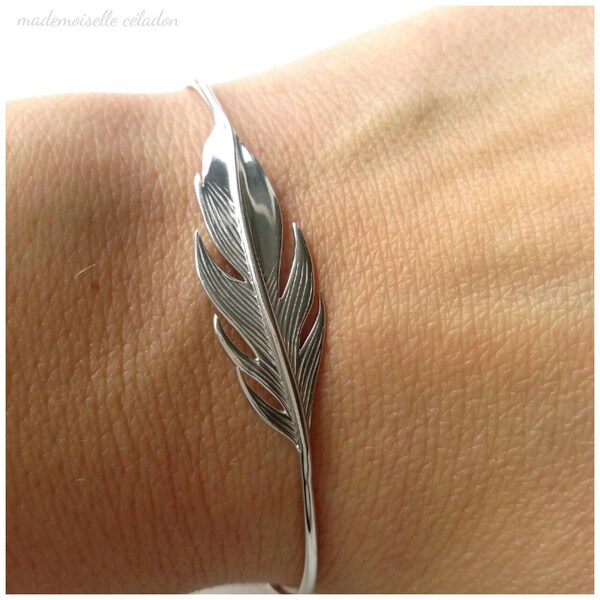 Feather Bangle - Etsy