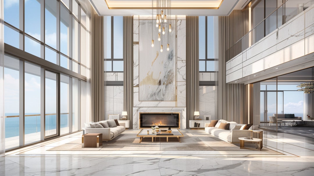 Marble Floor Living Room, Zoom Backgrounds, Virtual Background ...