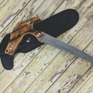 Engraved Hand Saw, With Zebra Wood Handle & Stainless Steel Blade ...