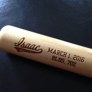 Personalized Mini Baseball Bat - 18" Length, Laser Engraved Miniature ...