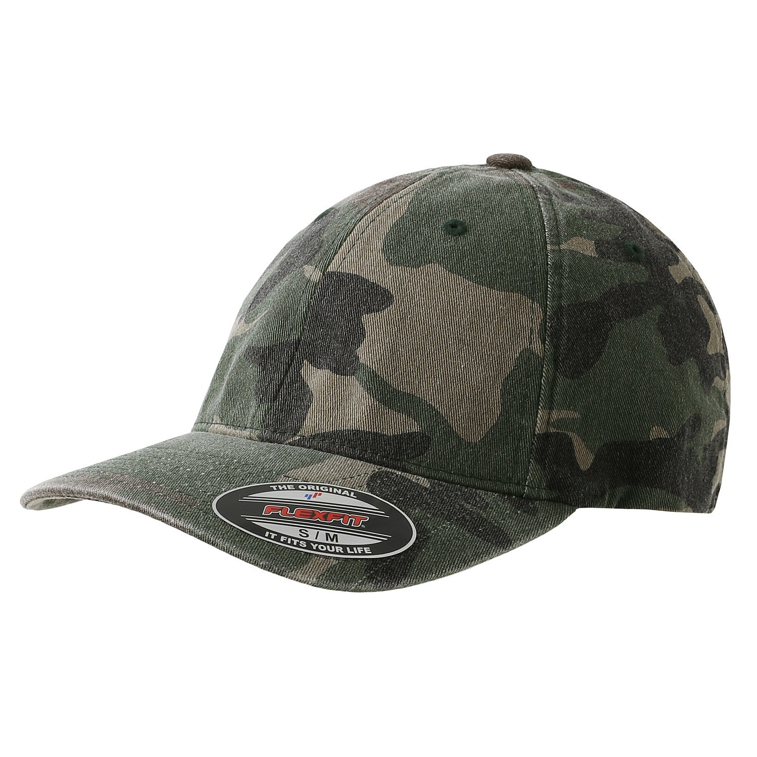 Embroidered Camo Flex-fit Hat Personalized Fitted Hat With - Etsy