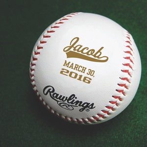 Personalized Baseball, Engraved Baseball Birth Announcement or ...