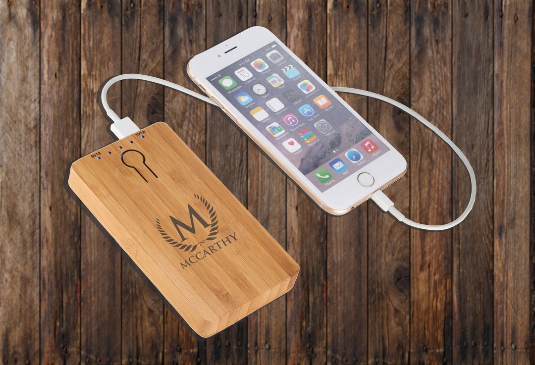Personalized Power Bank, Laser Engraved Bamboo Power Bank, Custom Wood ...