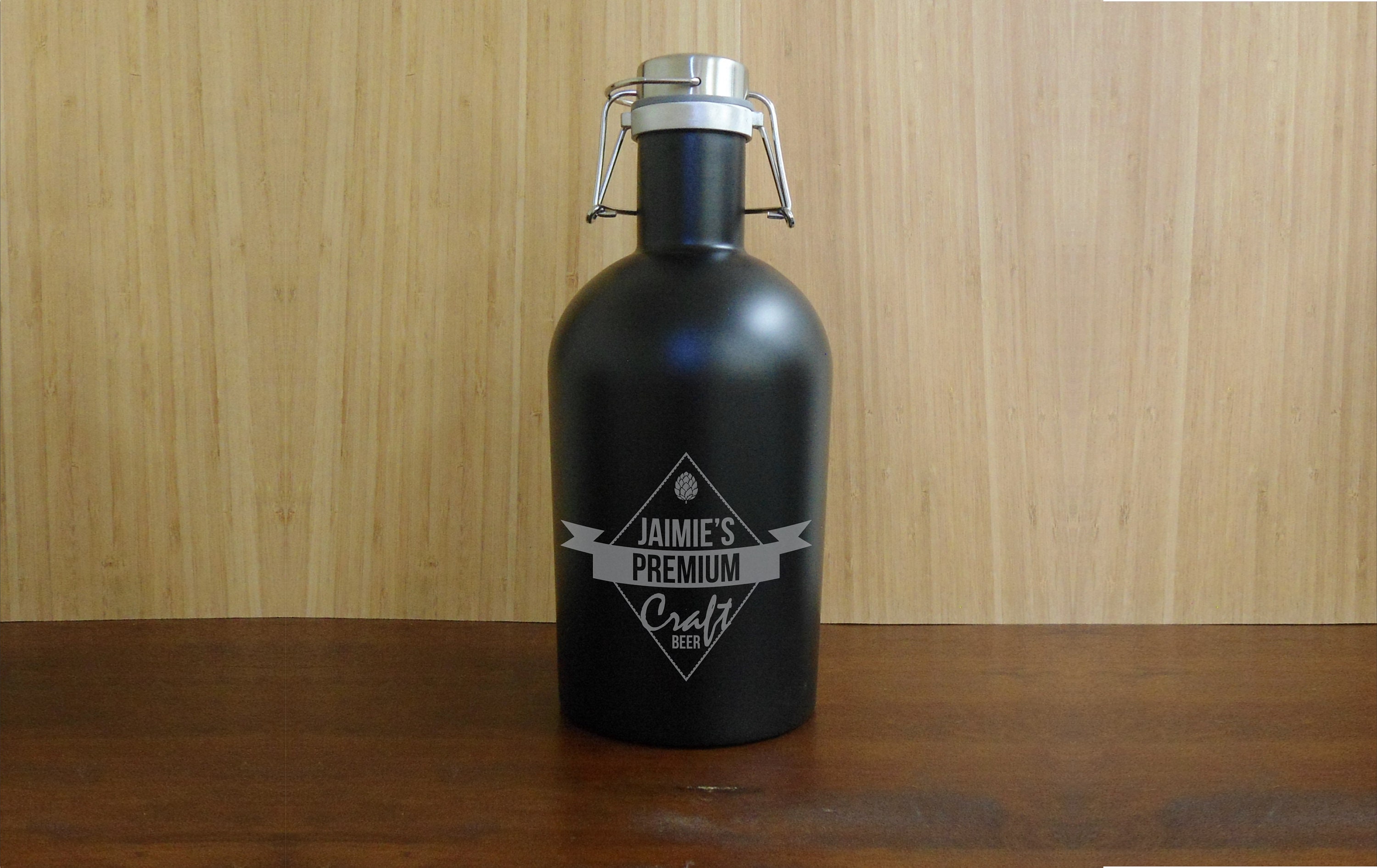 Personalized Growler, 64 Oz, Stainless Steel Growler With Swing Top Lid ...
