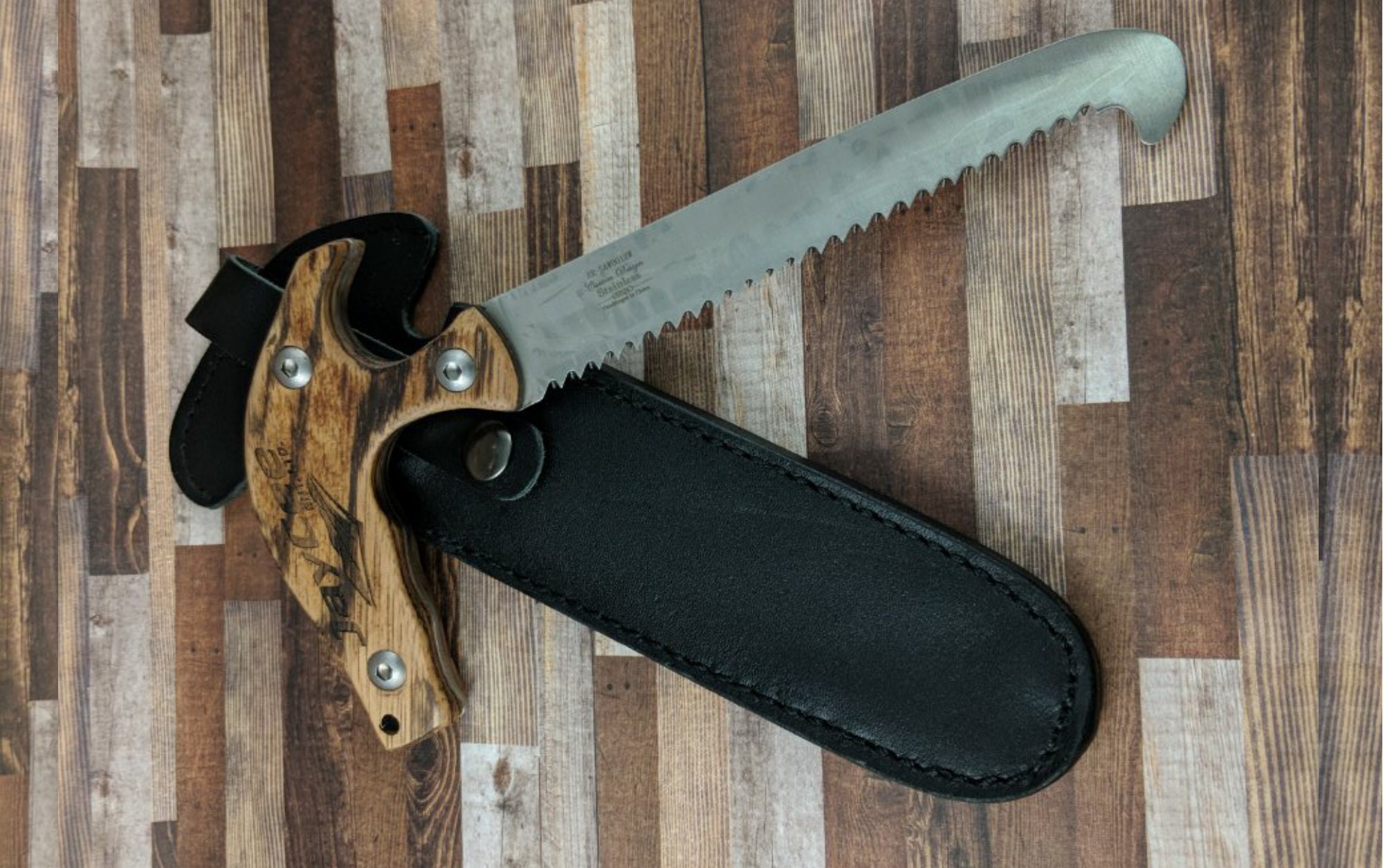 Engraved Hand Saw With Zebra Wood Handle & Stainless Steel - Etsy