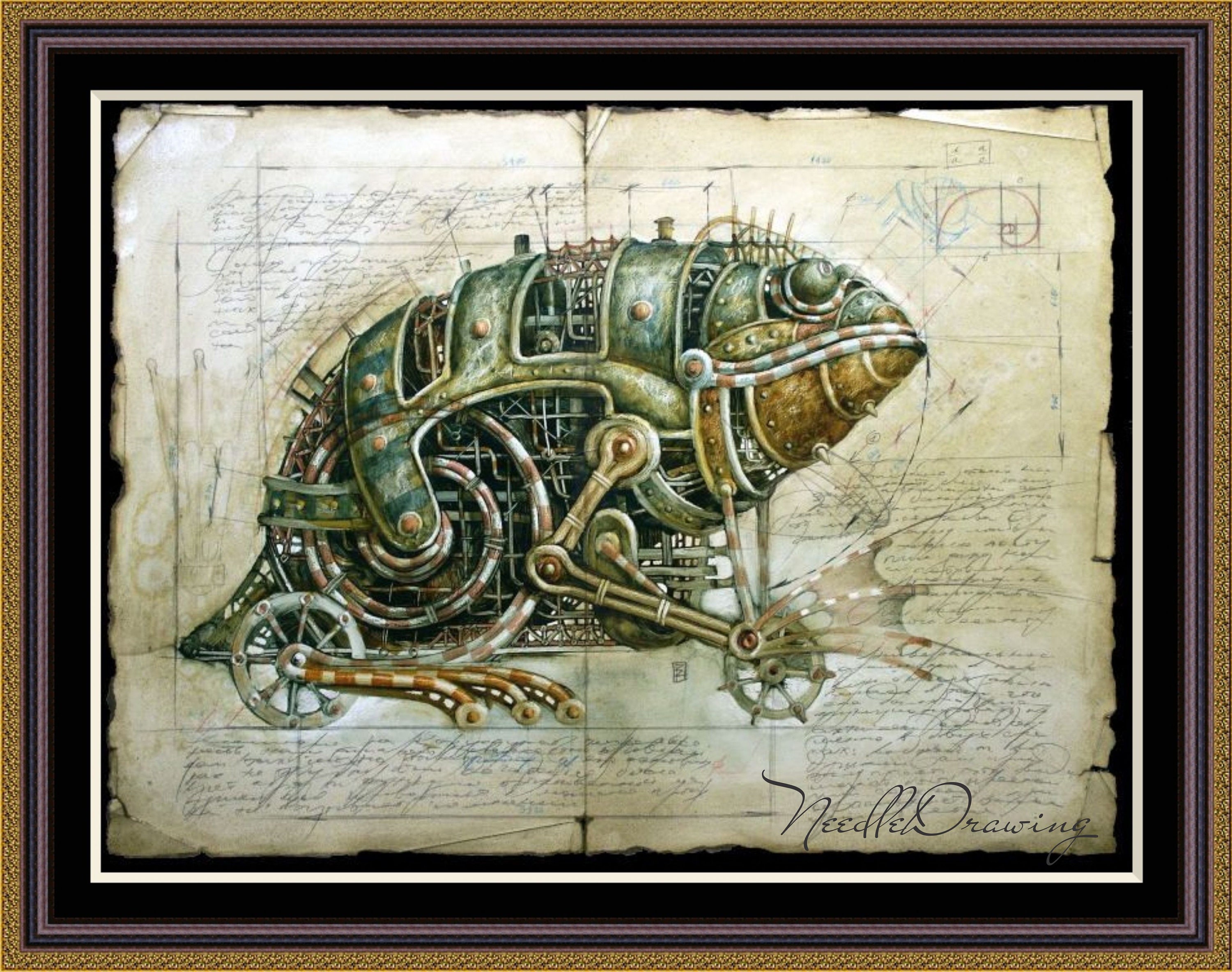 Steampunk FROG Fantasy Cross Stitch Pattern Embroidery | Etsy