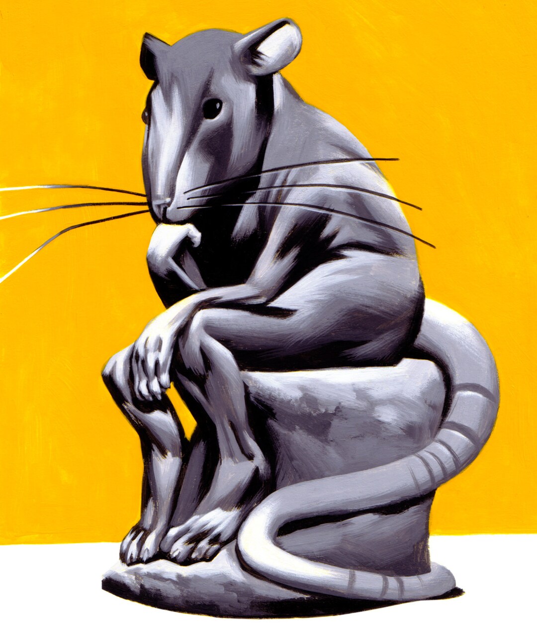 Original Illustration: "think Rat" by Thomas Fuchs. - Etsy