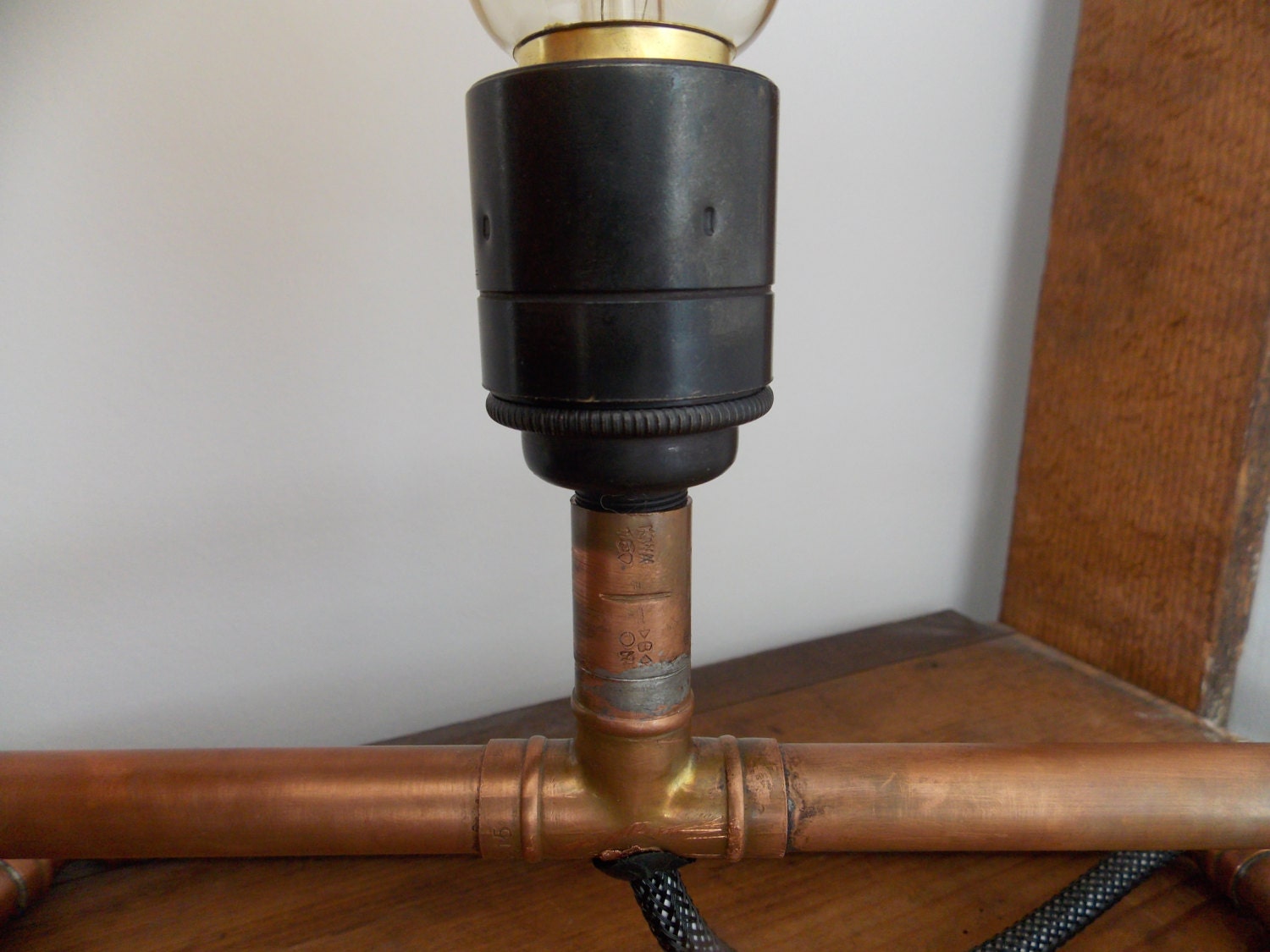 A Hector Copper Industrial Table Desk Lamp Light From Recycled Copper ...