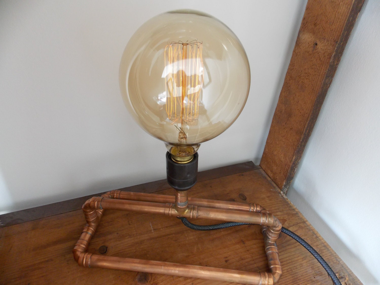A Hector Copper Industrial Table Desk Lamp Light From Recycled Copper ...
