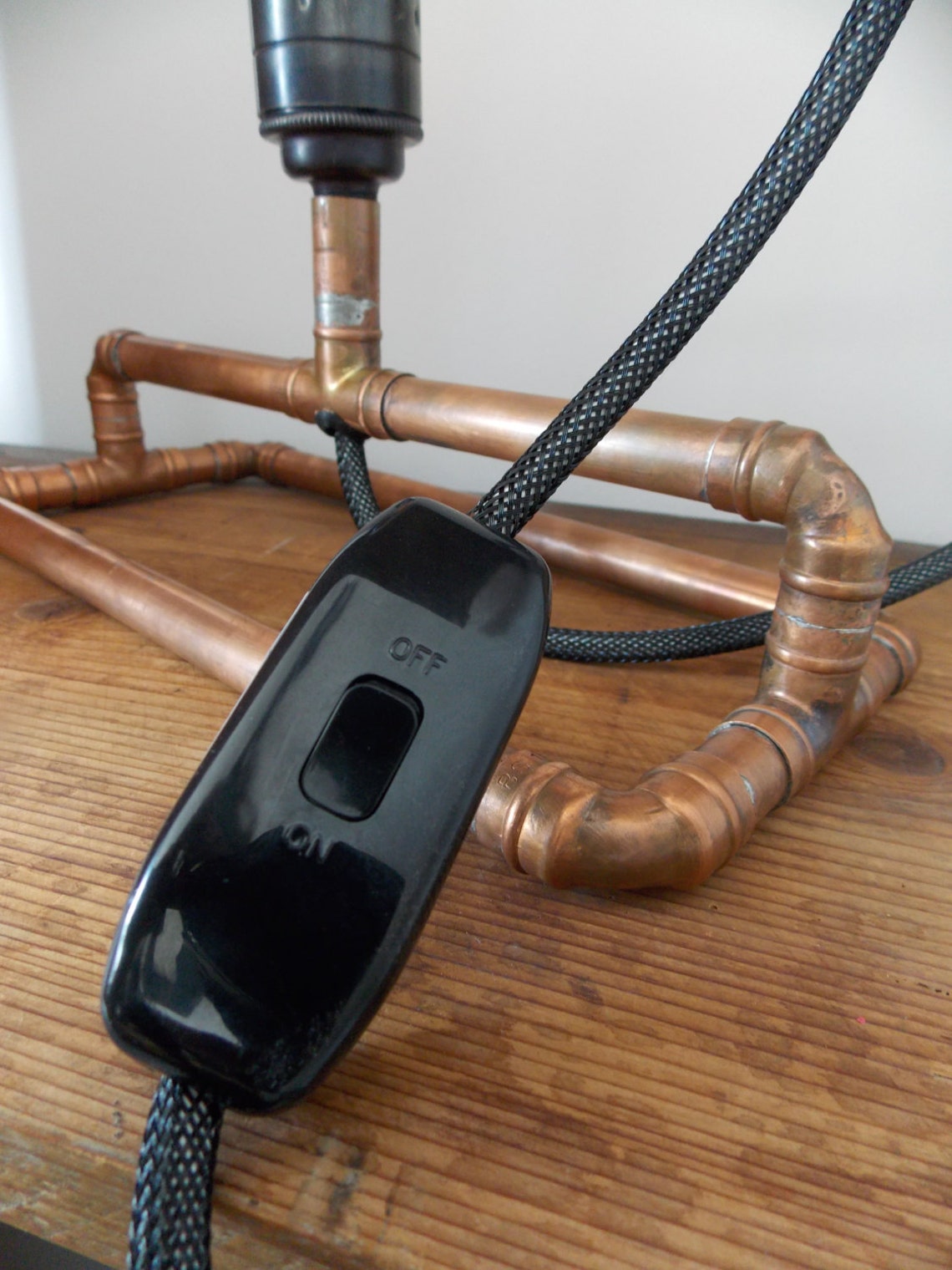 A Hector Copper Industrial Table Desk Lamp Light From Recycled Copper ...