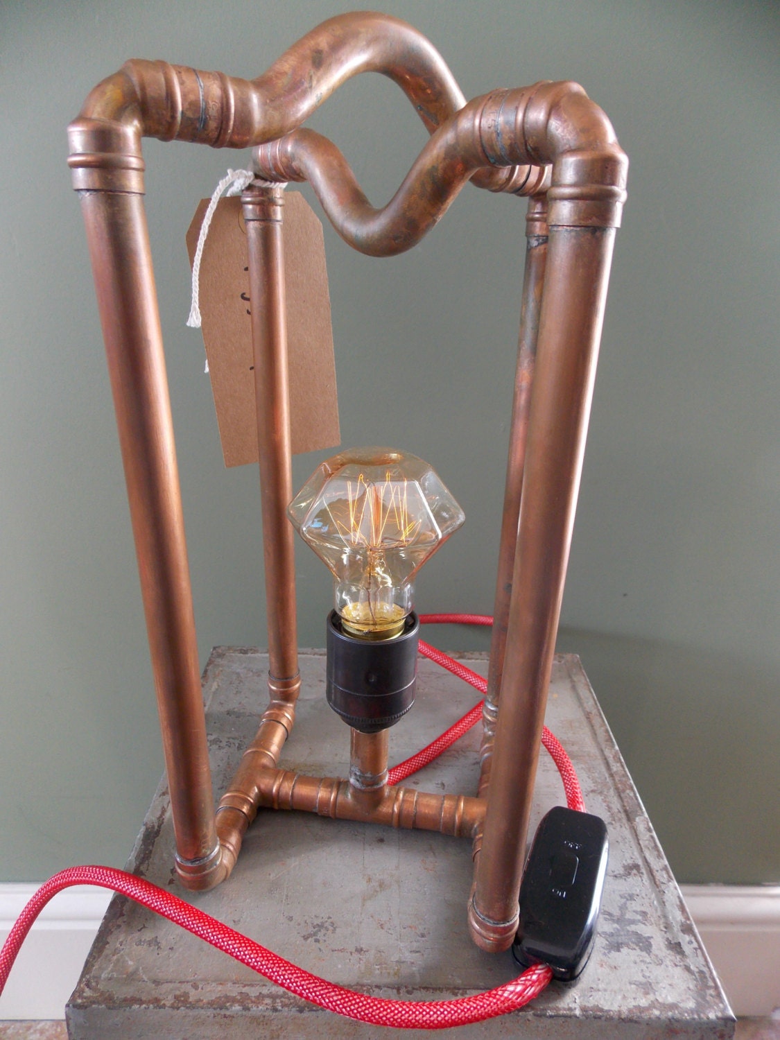 Magnus Copper Industrial Table Desk Lamp Light in Its Raw Copper Form ...