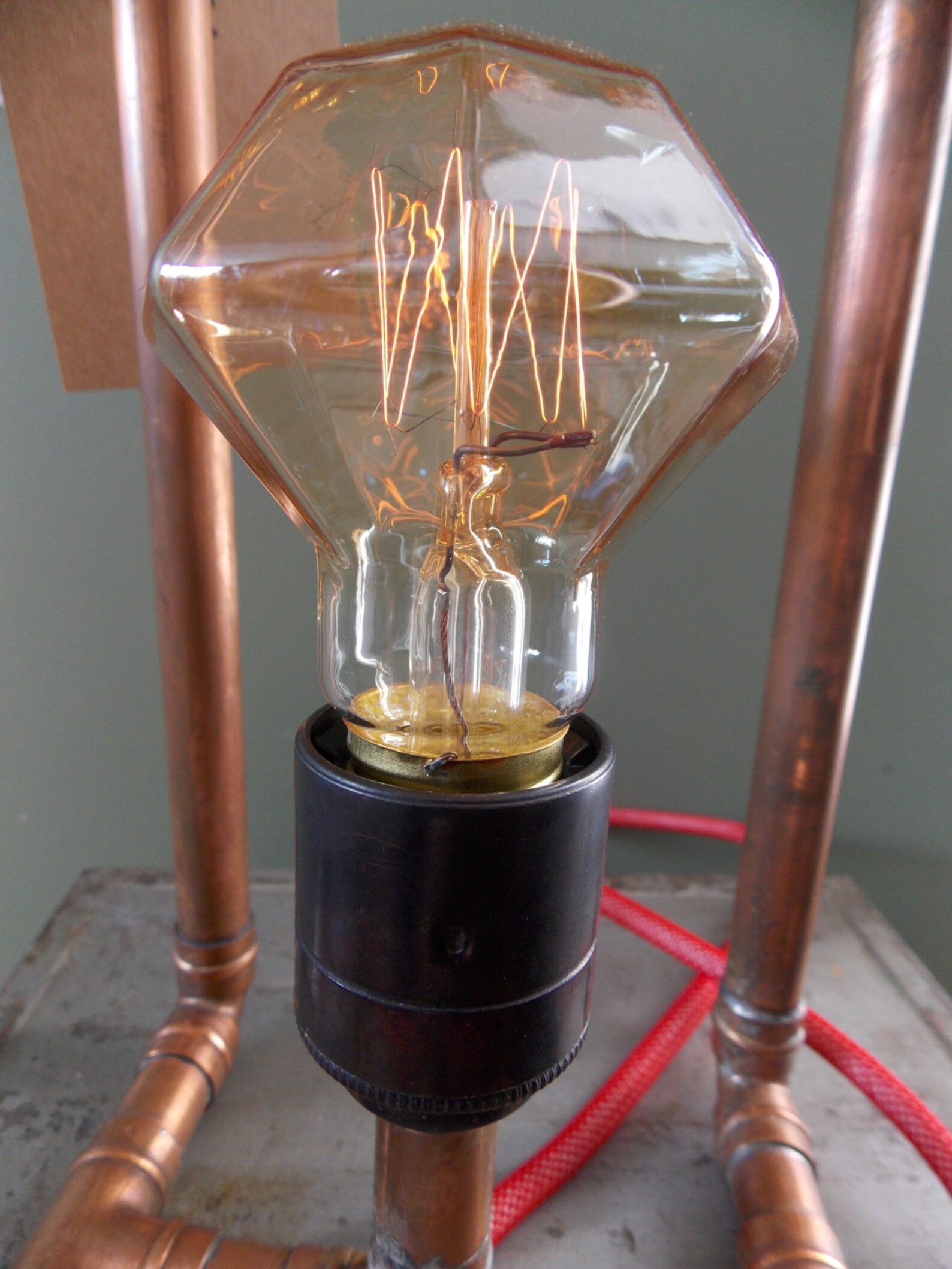 Magnus Copper Industrial Table Desk Lamp Light in Its Raw Copper Form ...