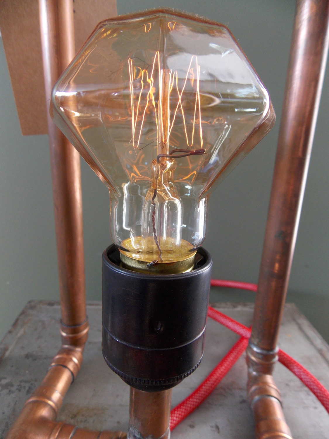 Magnus Copper Industrial Table Desk Lamp Light in Its Raw Copper Form ...