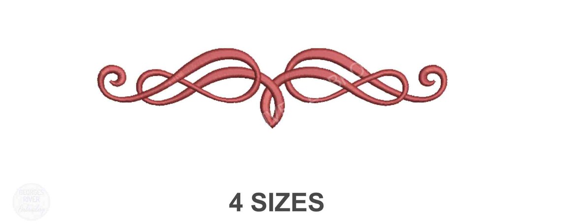 Embroidery Design Scroll 4 Sizes - Etsy