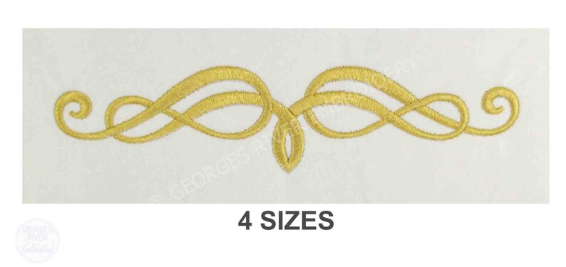 Embroidery Design Scroll 4 Sizes - Etsy