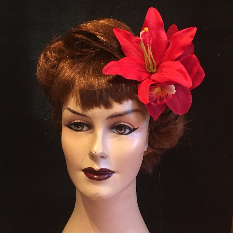 Red Hair Flower - Etsy