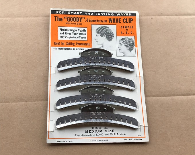 1930's New Old Stock Original Vintage MERVIN WAVER Aluminium Wave Clip ...