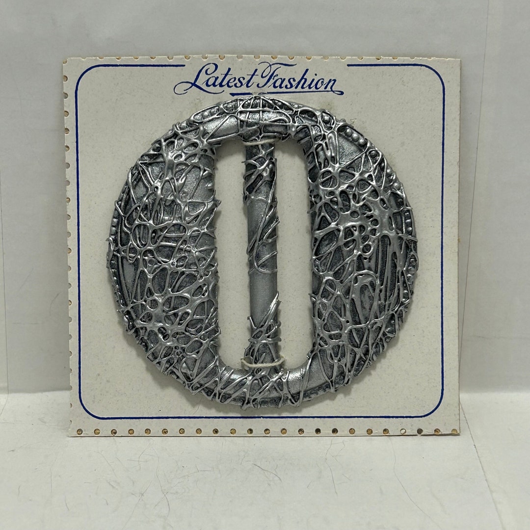 1940s Silver Compressed Cardboard 60mm Buckle Vintage New Old Stock ...