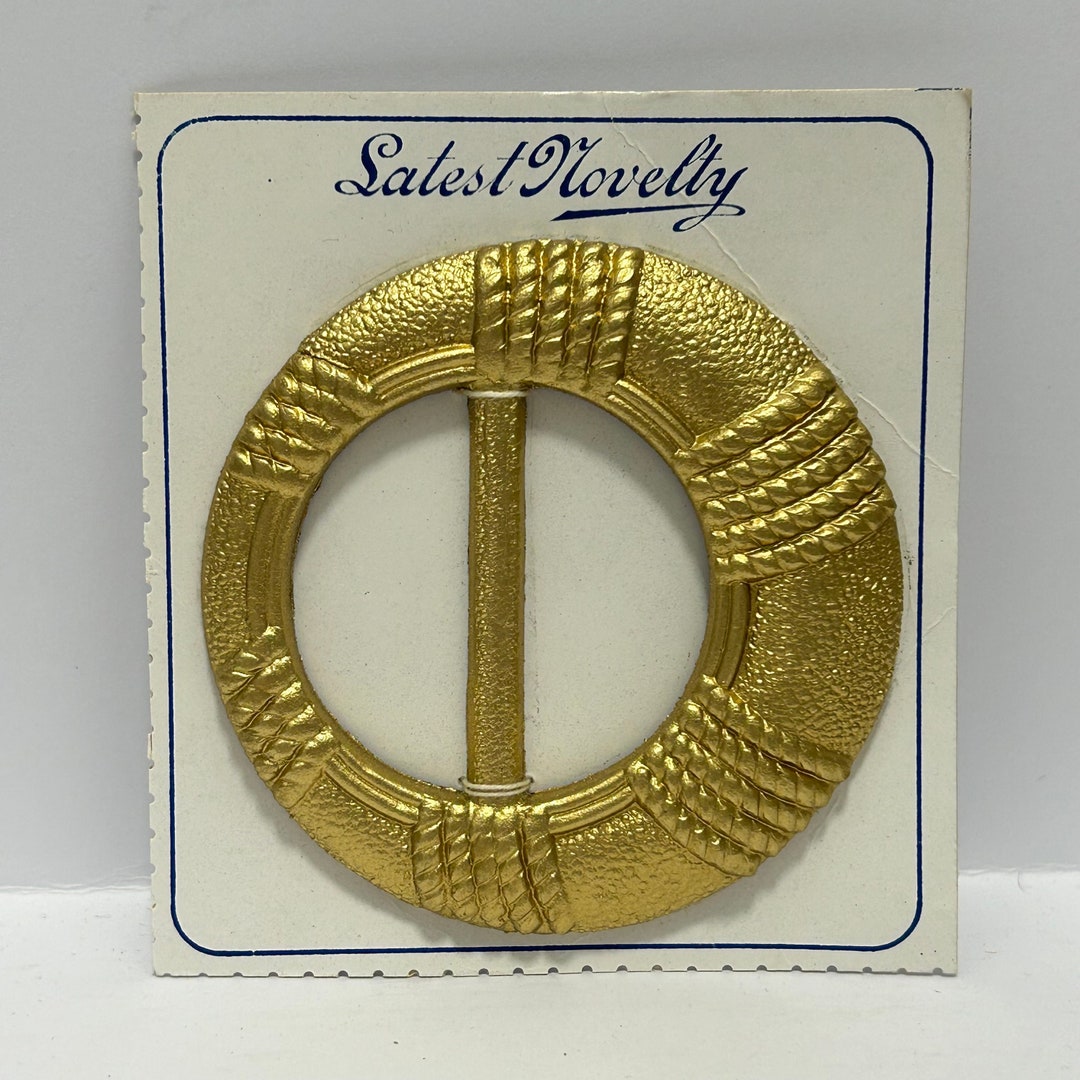 1940s Gold Compressed Cardboard 70mm Buckle Vintage New Old Stock ...