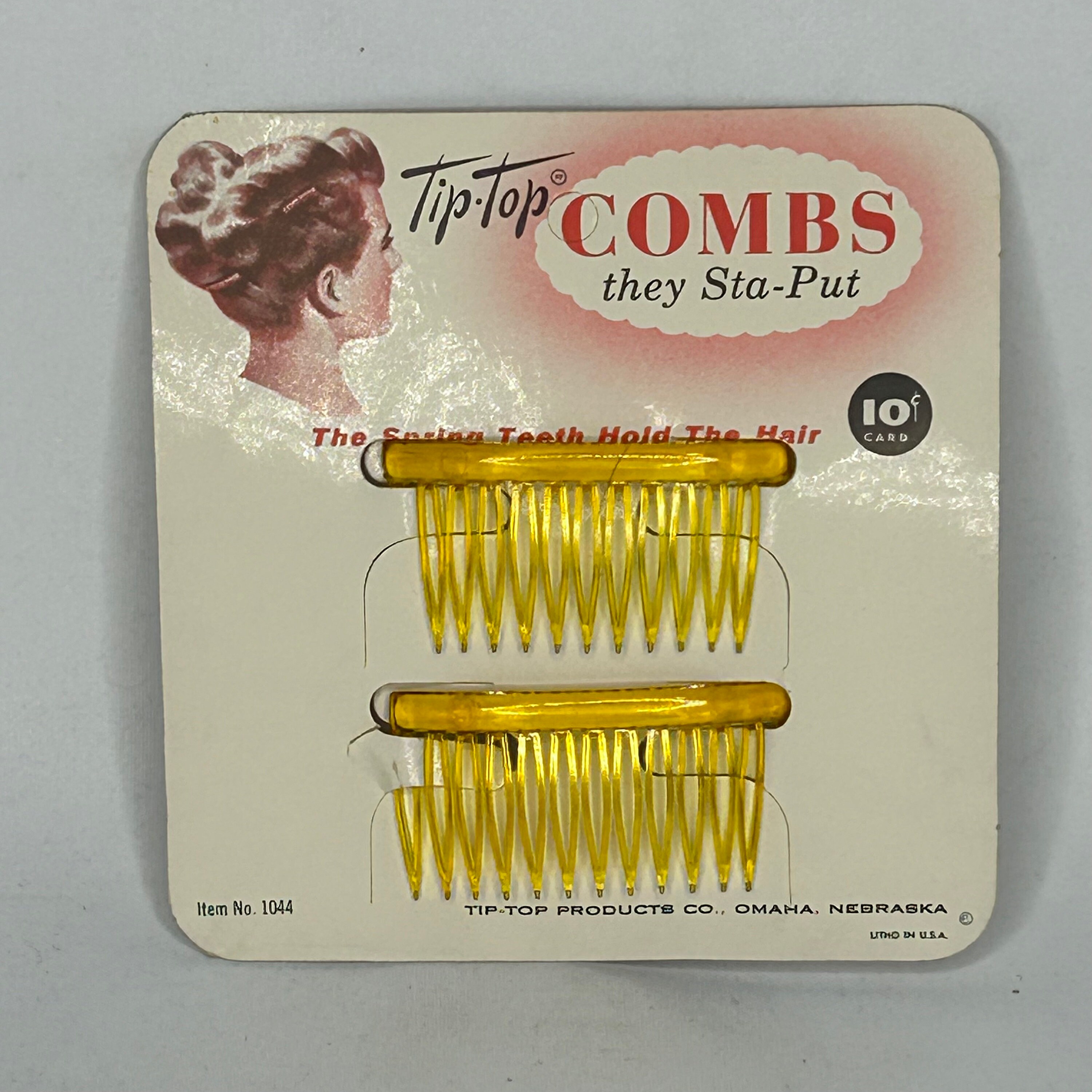 Vintage 1950s Tip Top STA-PUT Combs Shorty New Old Stock Hair Comb ...