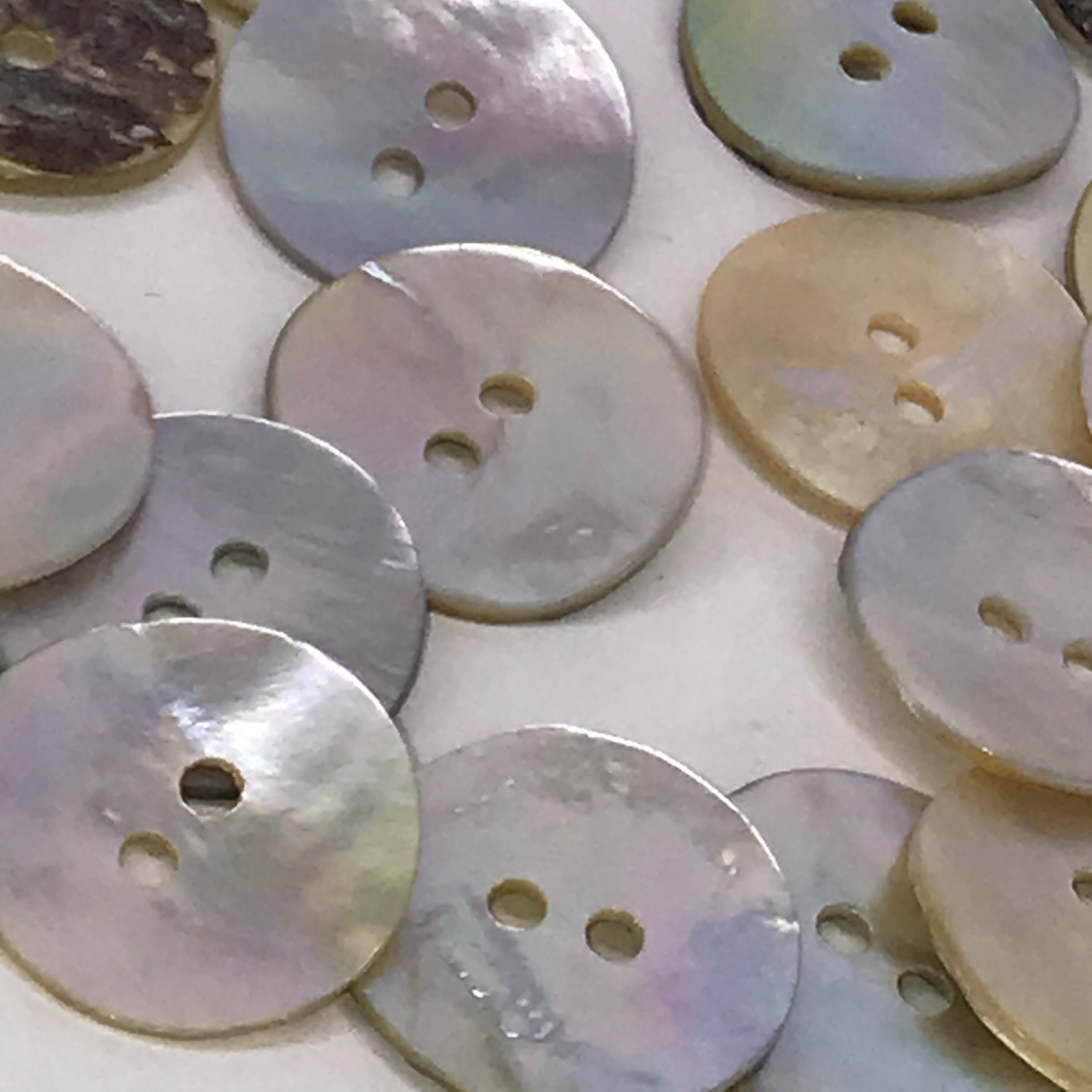 20 x 2 Hole Mother Of Pearl Shell Buttons 18mm Original | Etsy