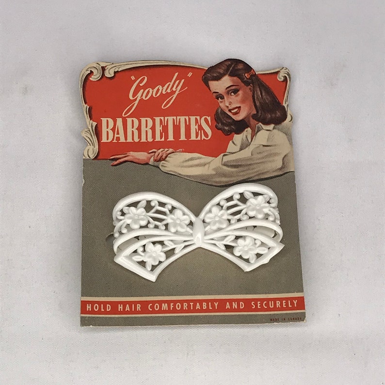 1950's Vintage Deadstock "goody" BARRETTES Small Celluloid Bow Hair ...