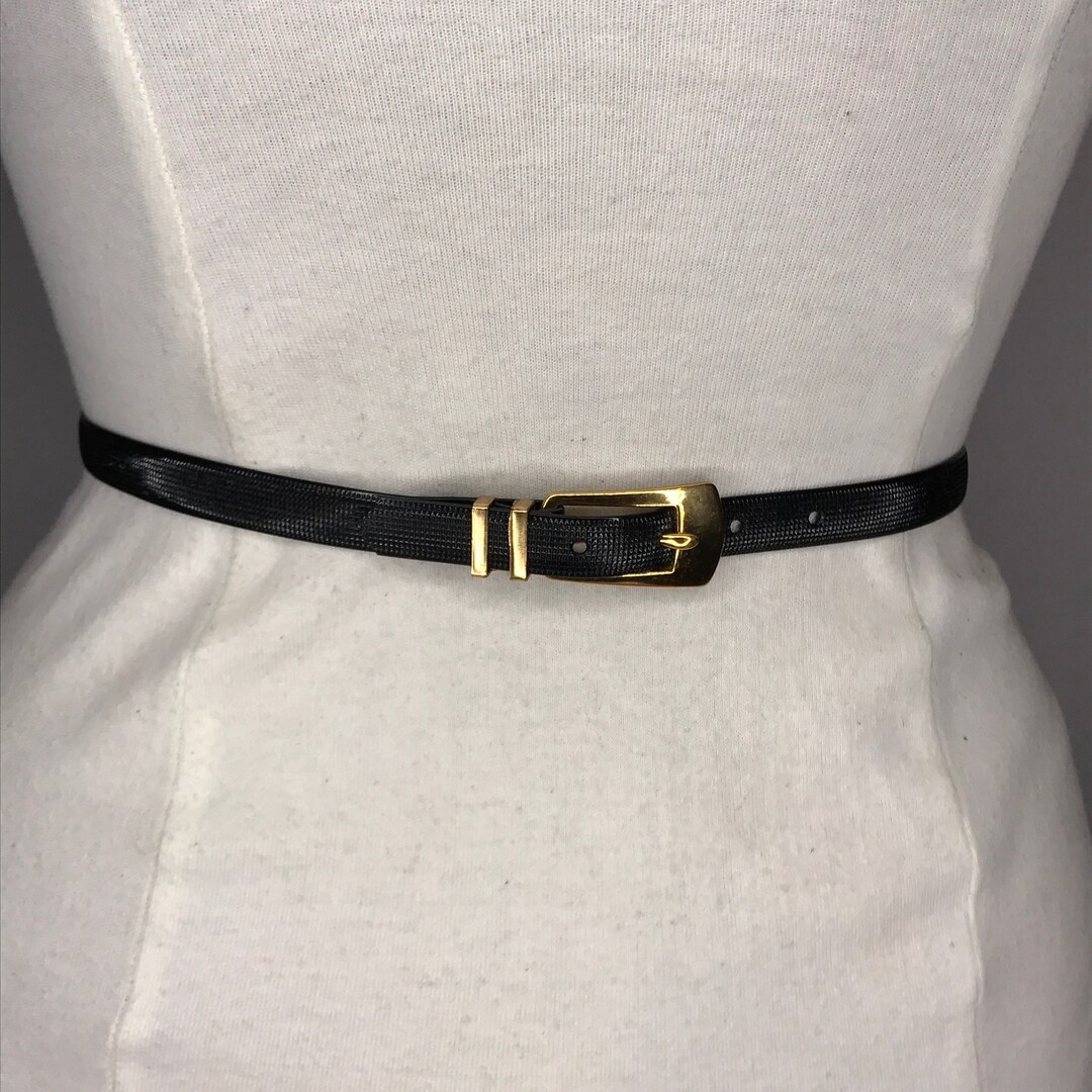 1940'S 1950'S Vintage New Old Stock Ladies Black Vinyl Belt 1/2 Inch ...