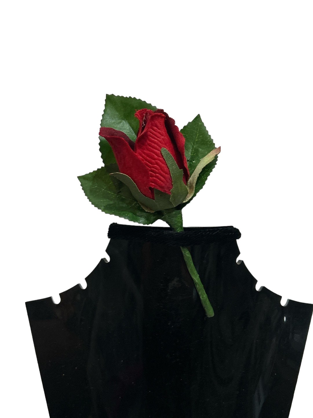 Dark Red Rose Bud Boutonniere Button Hole 1950'S Style Unisex - Etsy