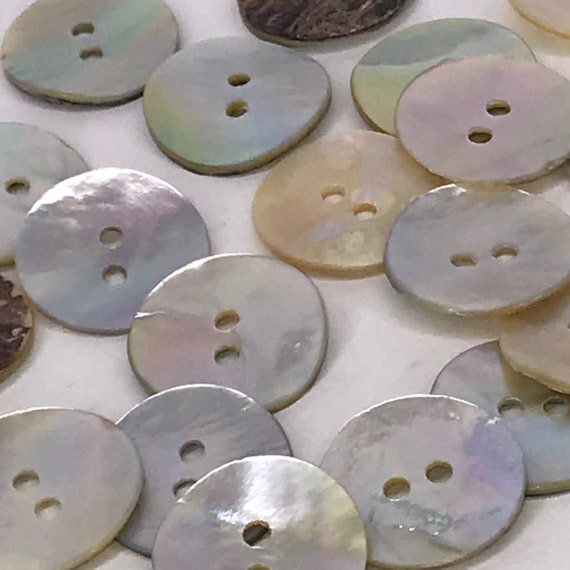 20 x 2 Hole Mother Of Pearl Shell Buttons 18mm Original | Etsy