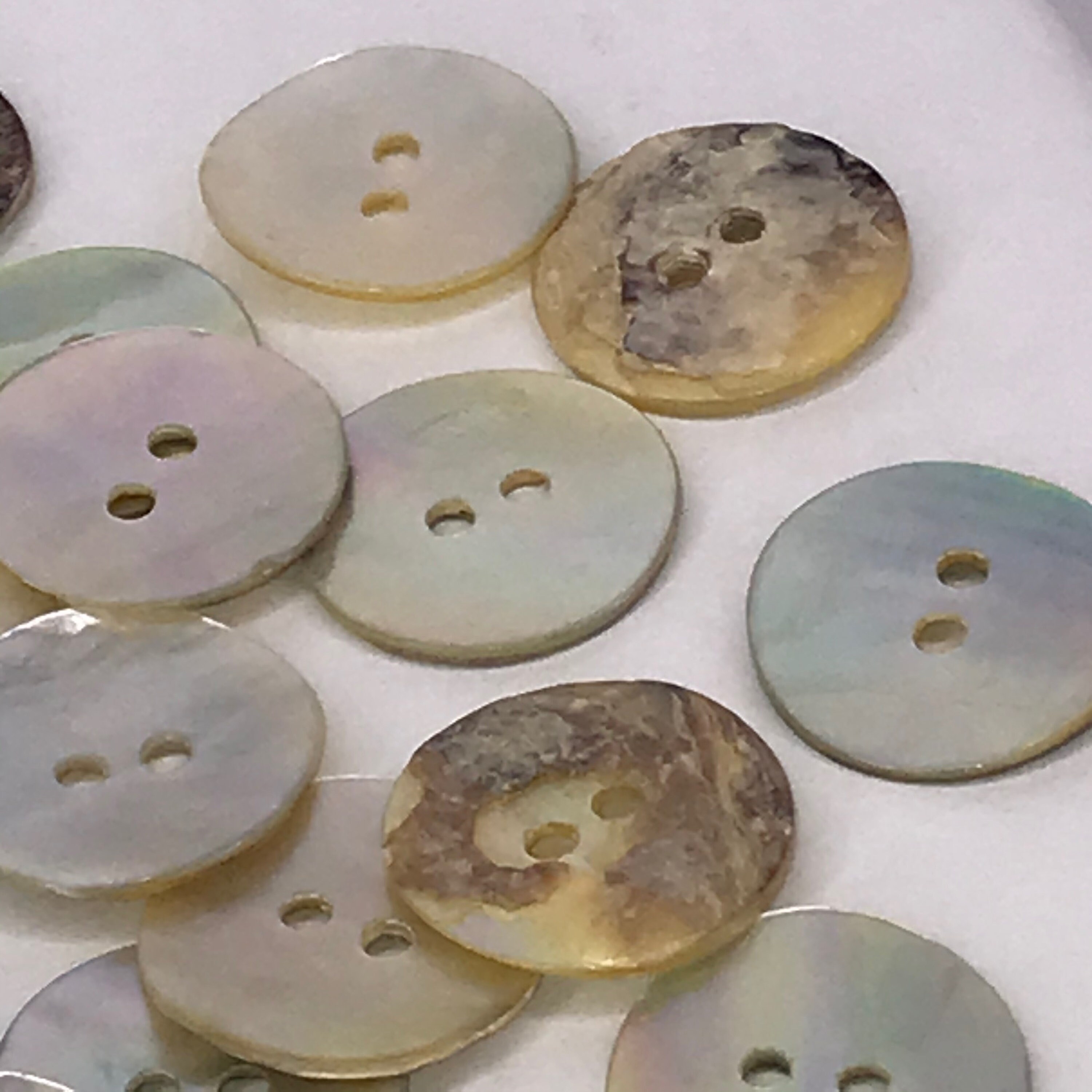 20 x 2 Hole Mother Of Pearl Shell Buttons 18mm Original | Etsy