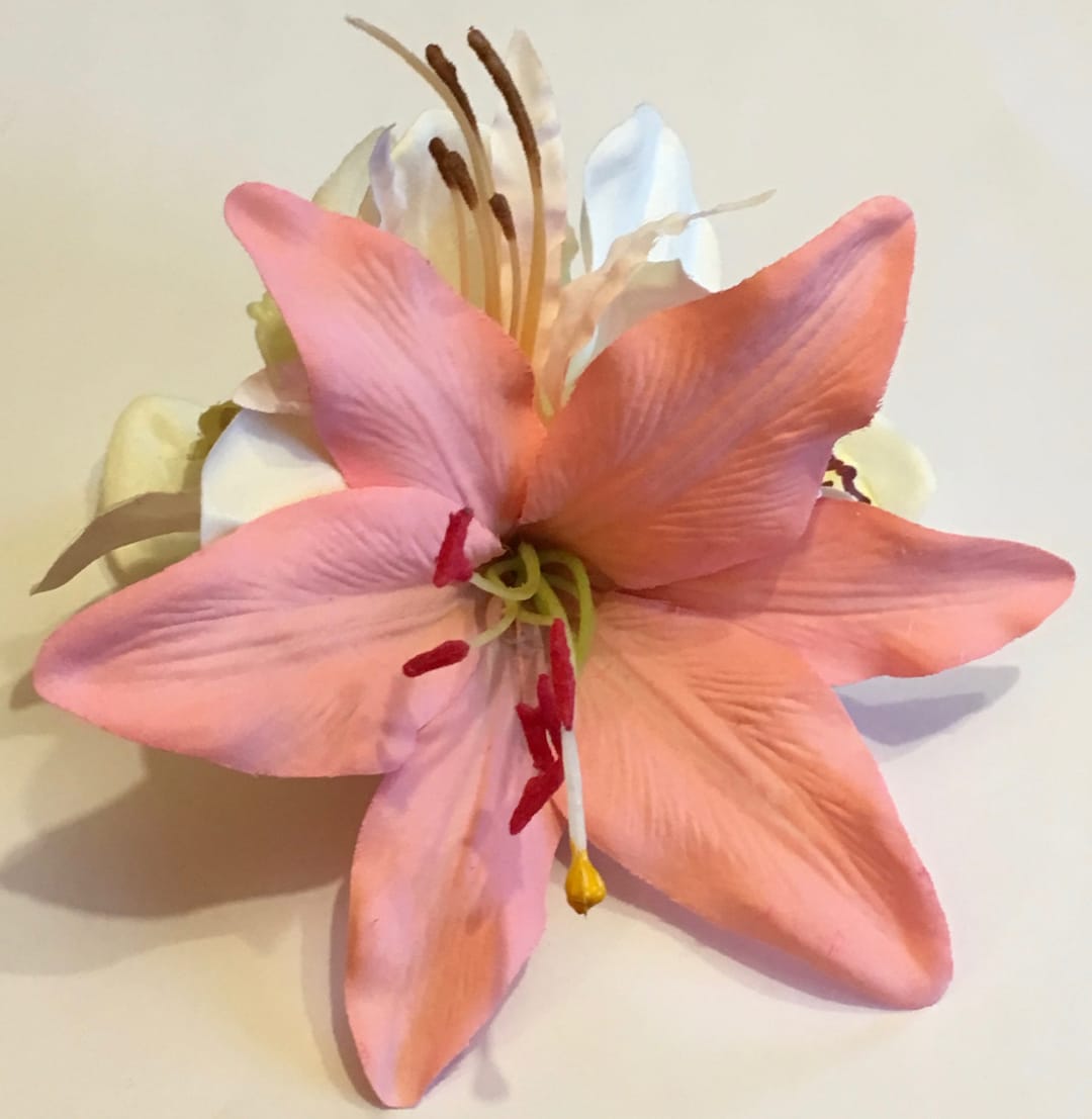 Baby Pink and White Shazam Signature Lily & Orchid Clip - Etsy