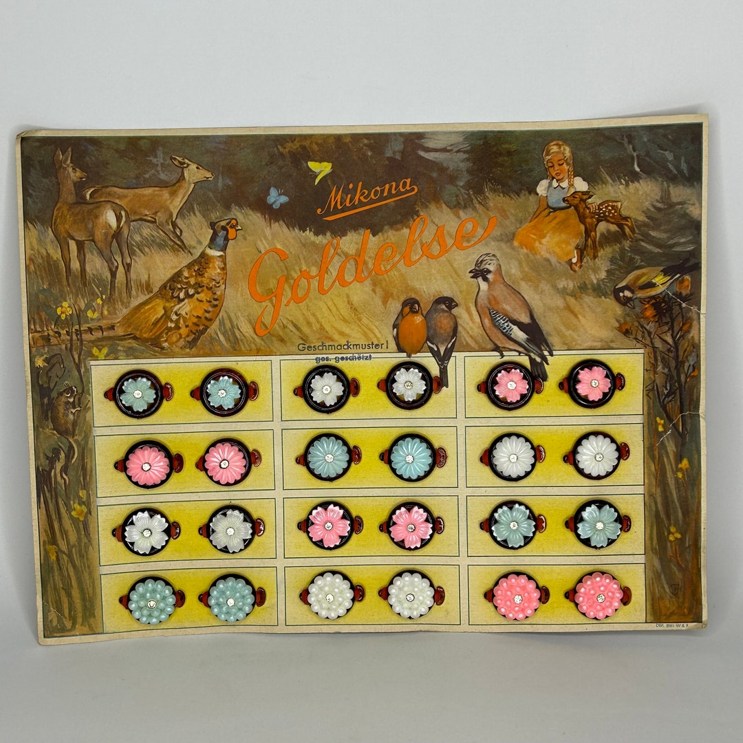 1 Amazing MIKONA GOLDELSE Card of 24 German Braid Plait Hair Holders ...