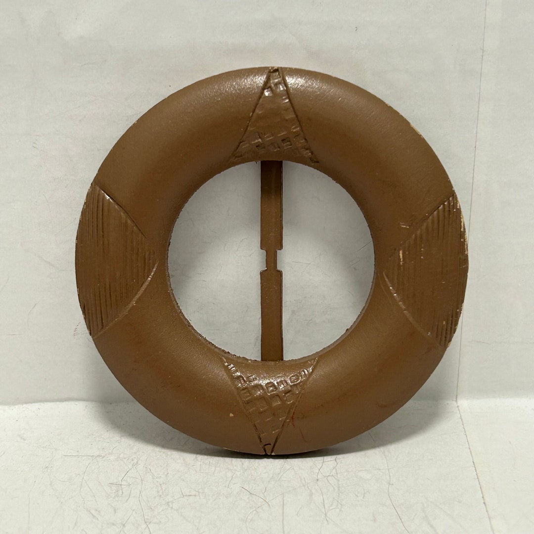 1940s Brown Compressed Wood / Cardboard 70mm Buckle Vintage New Old ...
