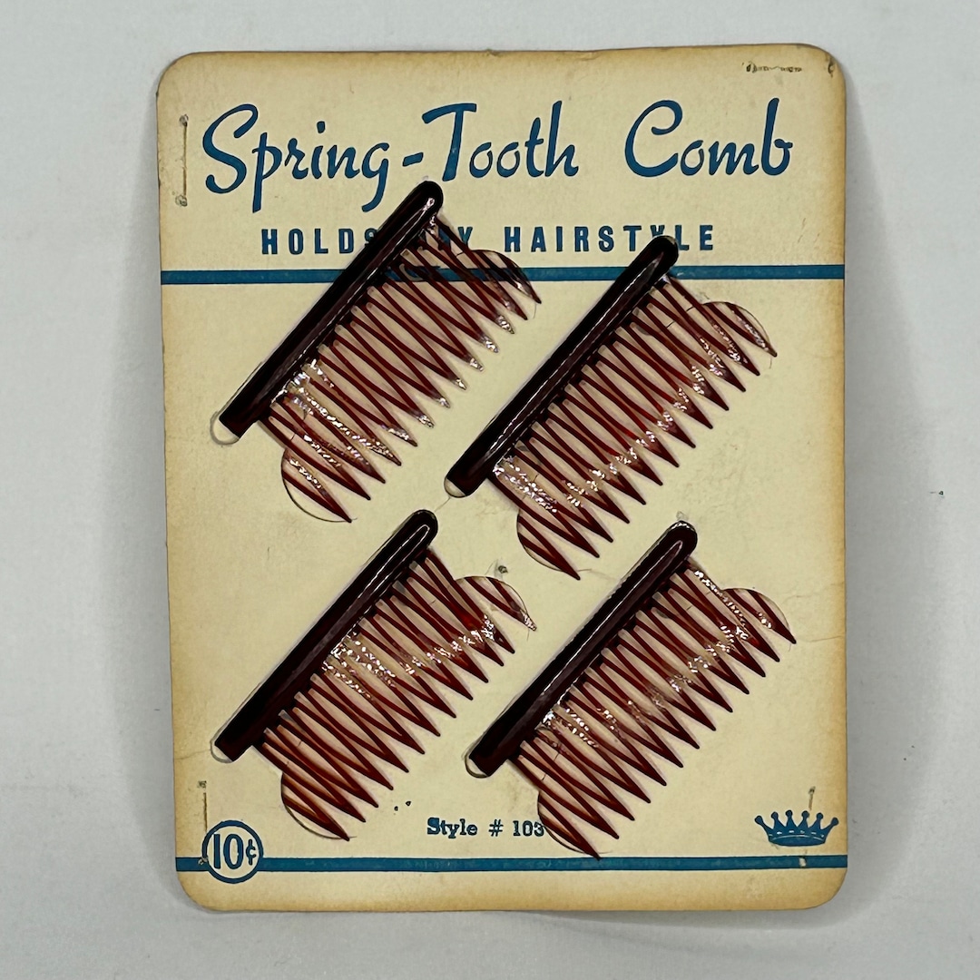 Vintage 1950s SPRING - TOOTH Comb SHORTEE New Old Stock Hair Comb Slide ...