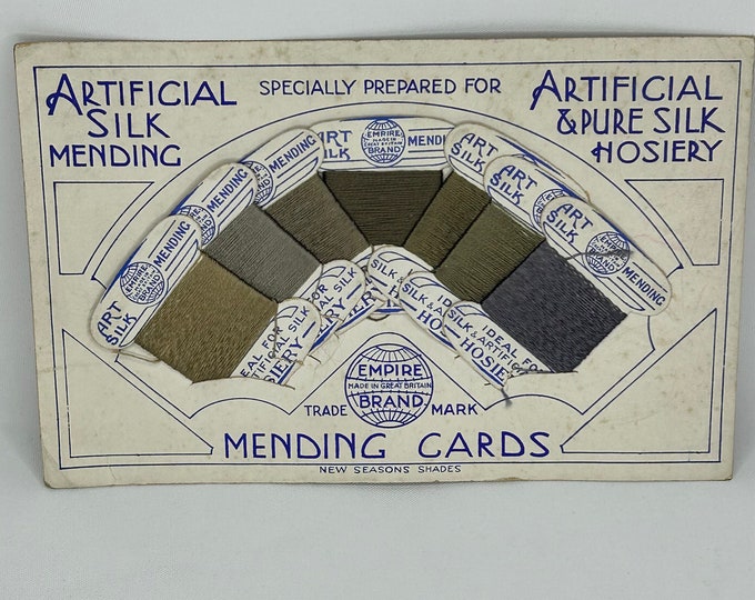 Unused Vintage 1920's EMPIRE BRAND Hosiery Darning Mending Cards Made ...