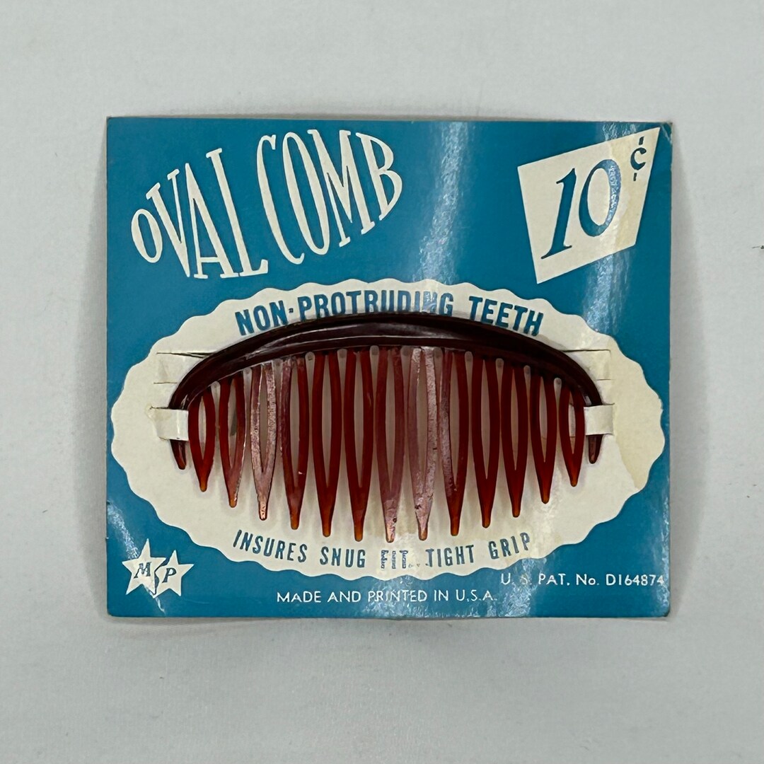 Vintage 1950s MP OVAL Comb Tight Grip New Old Stock Hair Comb Slide ...