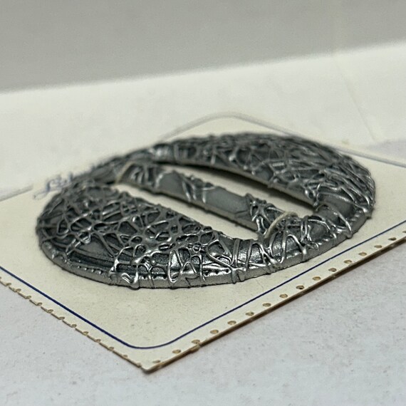 1940s Silver Compressed Cardboard 60mm Buckle Vintage… - Gem