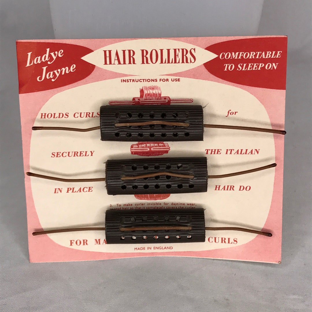 1950's Vintage New Old Stock LADYE JAYNE X 3 Hair Rollers Size 55 X ...