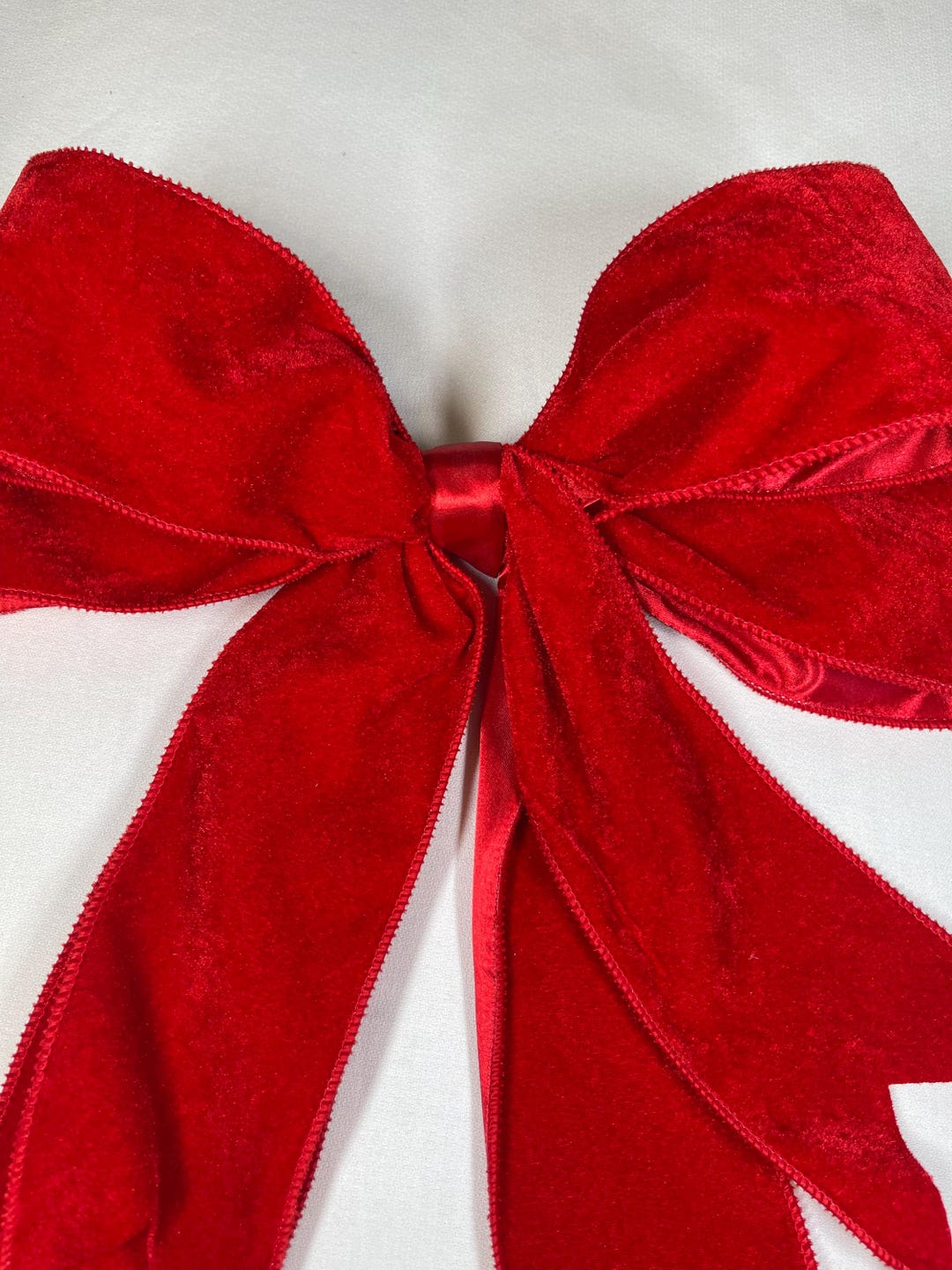 Red Velvet Bow, Tree Topper Bow, Christmas Bows - Etsy