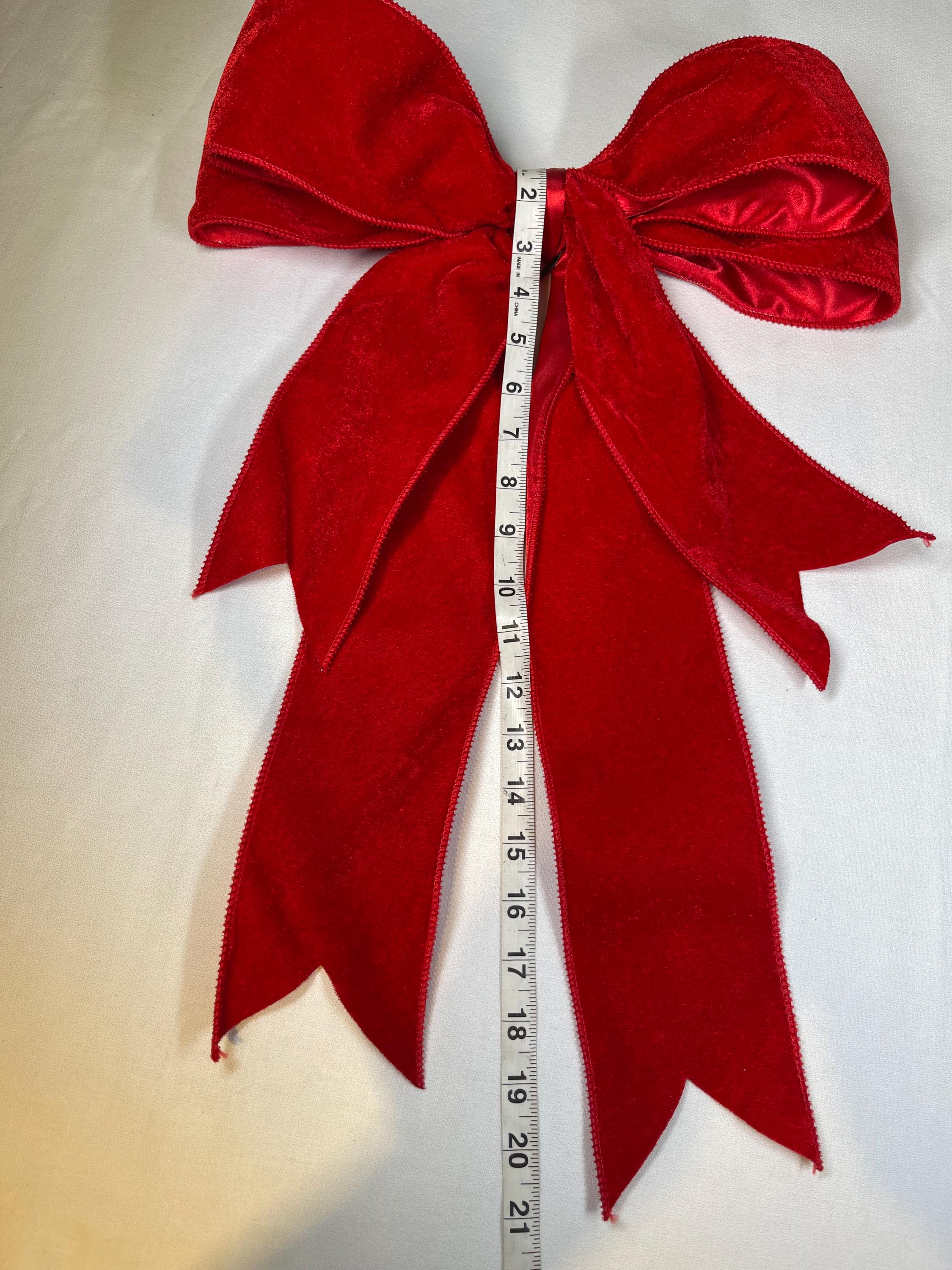 Red Velvet Bow, Tree Topper Bow, Christmas Bows - Etsy