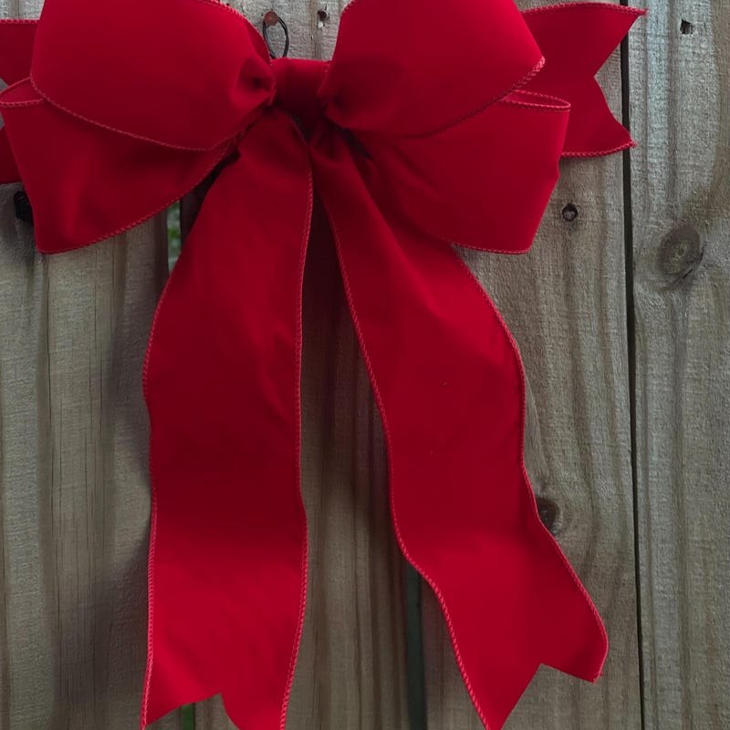 Large Red Outdoor Christmas Bows - Etsy