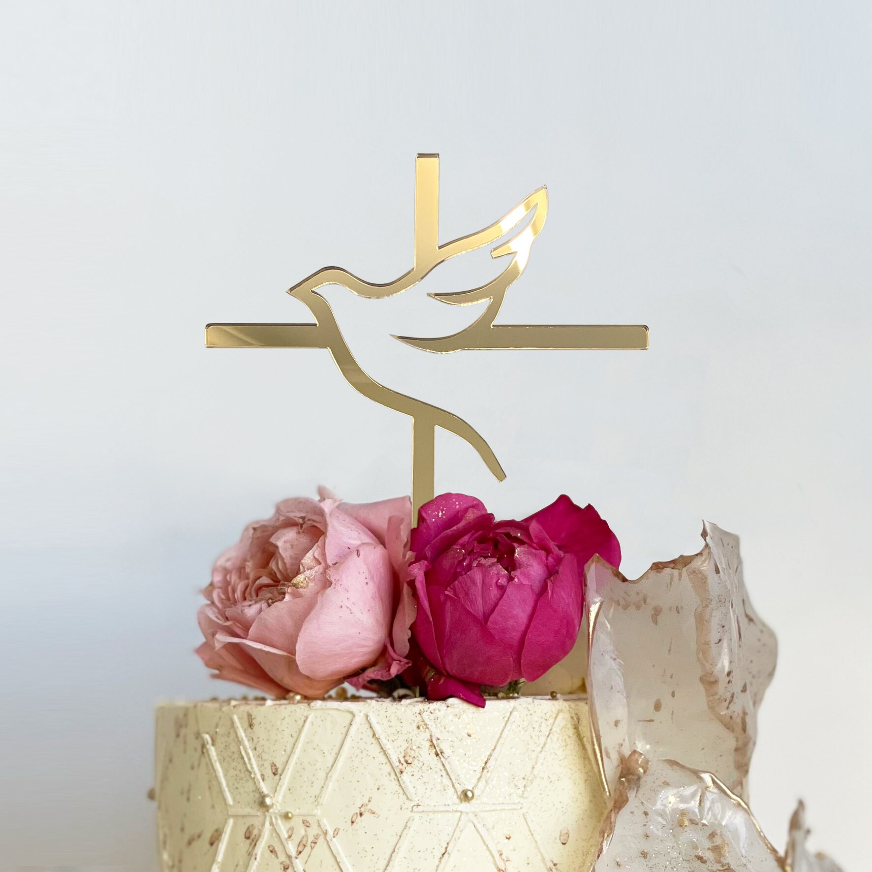Holy Spirit and Cross Cake Topper First Communion Cake - Etsy Australia