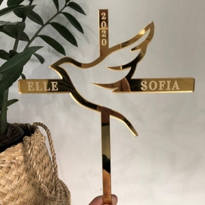 Holy Spirit and Cross Cake Topper First Communion Cake Topper Holy ...