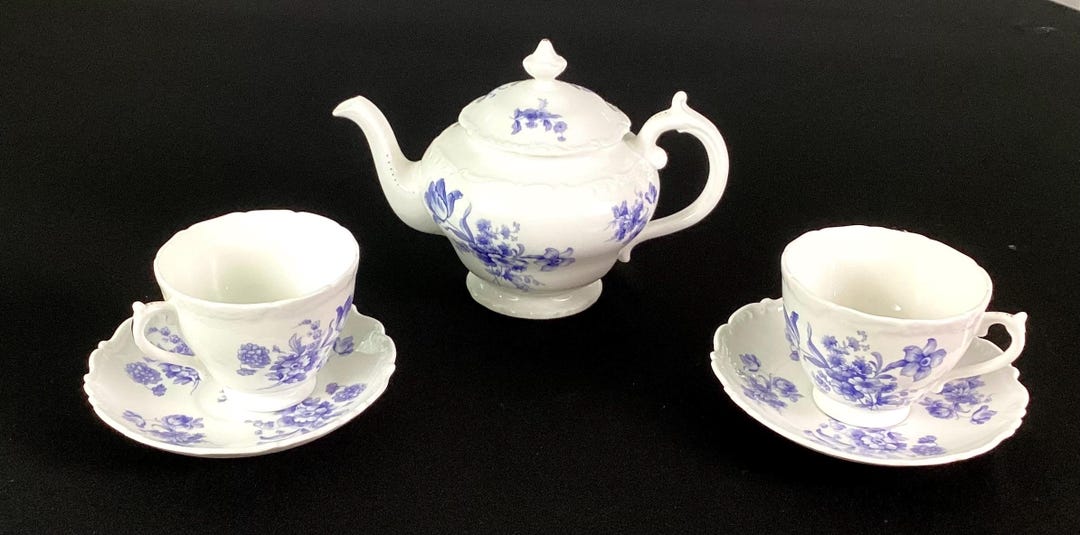 Coalport “divinity Blue”-tea Set - Etsy